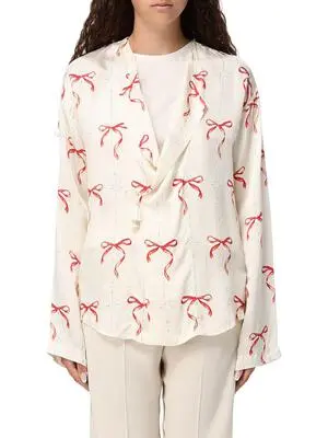 FORTE_FORTE Printed Silk Shirt - Red