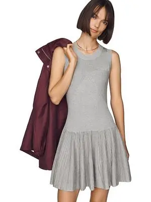 Anthropologie Drop-waist Mi Sweater Dress Grey