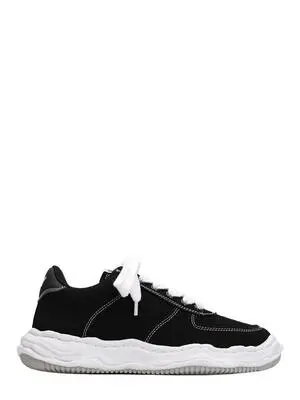 Mihara Yasuhiro Wayne Og Sole Canvas Low Top Sneakers - Black