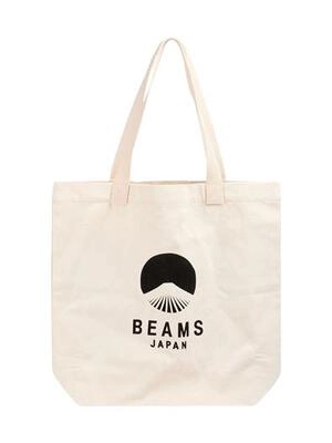 BEAMS Cotton Shopper Handbag - White