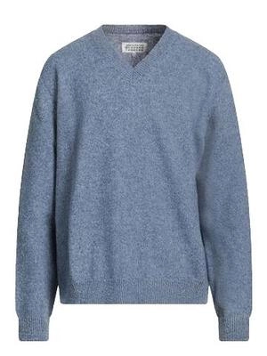 MAISON MARGIELA Wool Cotton Sweater - Blue