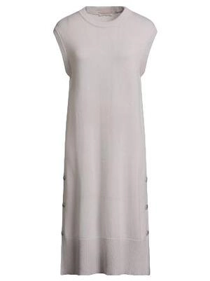PUROTATTO Light Wool & Cashmere Sleeveless Crewneck Mini Dress - Grey