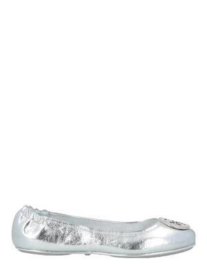 Tory Burch Ballet Flats Size Leather - Silver