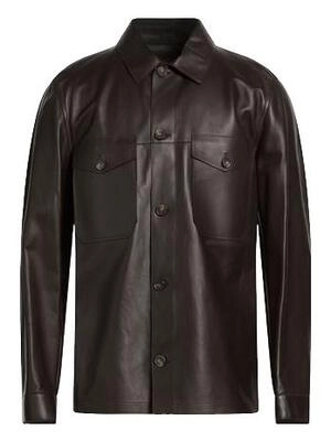TOD'S Lambskin Overshirt - Brown
