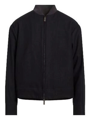 Emporio Armani Coat Midnight Size Virgin Wool, Polyamide - Blue