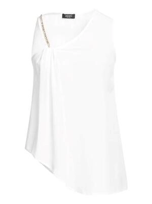 Liu Jo Top Size Acetate, Silk - White