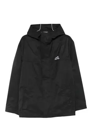 Balenciaga Hooded Logo-print Parka - Black