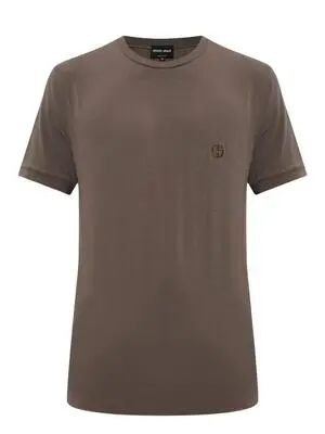 GIORGIO ARMANI Giorgio Armani Embroidered-Logo T-Shirt