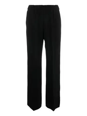 Alberto Biani Elasticated Waist Straight-leg Trousers - Black