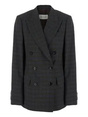 Dries Van Noten Double-breasted Blazer - Brown