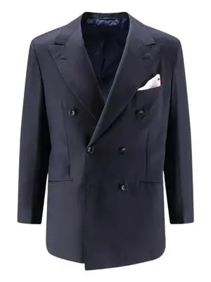KITON Kiton Double-Breasted Peak-Lapel Suit