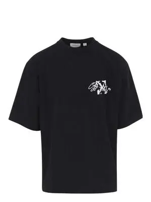 Off-White Logo Printed Crewneck T-shirt - Black