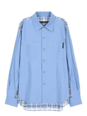 Andersson Bell Mesh Patchwork Shirt - Sky-blue