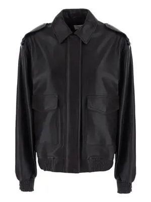 ARMA Long Sleeve Leather Jacket - Brown