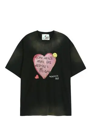 Andersson Bell Heart-shaped T-shirt - Black