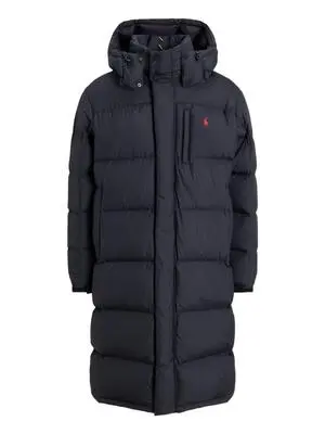 Polo Ralph Lauren Hooded Padded Longline Bomber Coat - Black