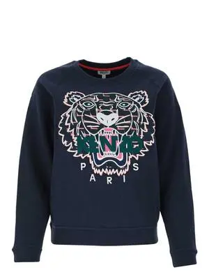 Kenzo Tiger Print Crewneck Sweater - Black