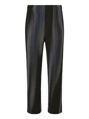 Issey Miyake Homme Plisse Issey Miyake Pleated Straight-Leg Trousers Blue