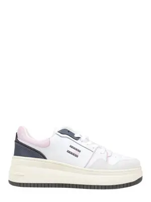 Tommy Hilfiger Logo Lace-up Platform Sneakers - White