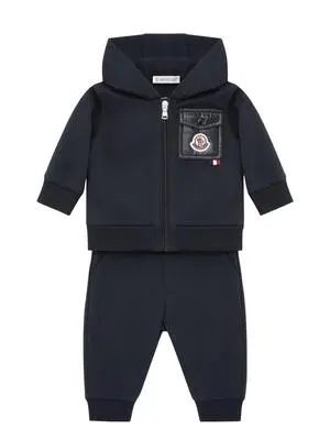Moncler Cotton Blend Sweatsuit Set - Dark Blue