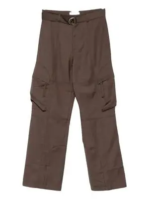 THE FRANKIE SHOP Casual Trousers With Belt Loops - Brown