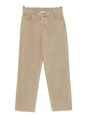 Drole De Monsieur Logo-patch Belt-loop Jeans - Kaki