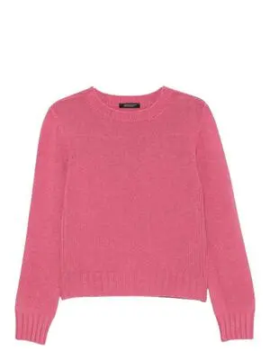 ARAGONA Ribbed-knit Crew-neck Sweater - Pink