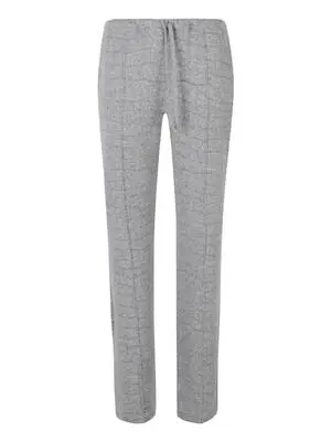 TOM FORD Jacquard Drawstring Trousers With Plaid Pattern - Grey
