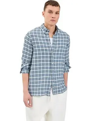 OFFICINE GÉNÉRALE Arsene Waffled Button Down Shirt