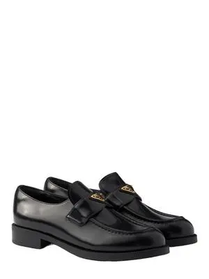 PRADA Prada Brushed Leather Loafers