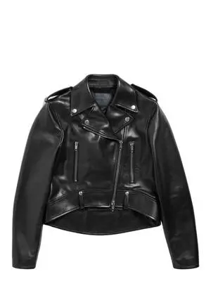 Balenciaga Biker Jacket In Smooth Lambskin - Black