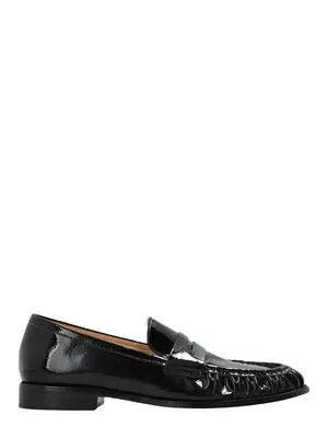 Furla Soft Loafer With Tassel Detail In Leather - Black