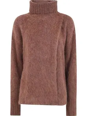UMA WANG Sweater Highneck "fluffy Wool" Yellow
