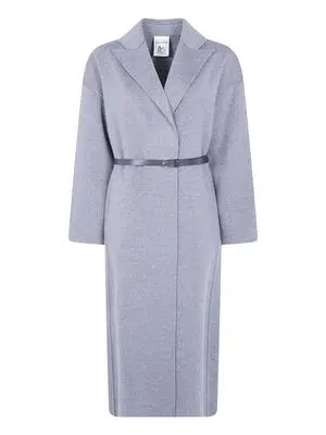 SEMICOUTURE Coat Long Belted "y6wv08 Y471 Dark Grey"