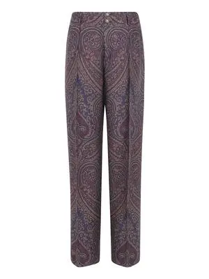 Etro Pants Paisley Print "wrea008899tjb1b - Red