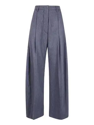 THELATEST E-billie Wide Leg Wool Trousers - Gray