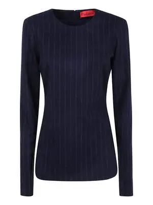 THELATEST THELATEST Ribbed Round Neck Long Sleeve Sweater