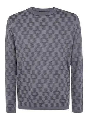 Emporio Armani Sweater Wool "round Neck" Gray
