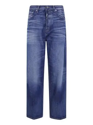 HAIKURE Betty Cropped Loose Jeans - Blue
