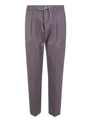 Herno Classic Trousers With Drawstring Waist - Brown