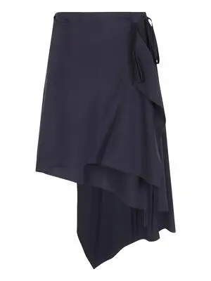 ANN DEMEULEMEESTER Skirt Asymmetrical Wrap "birit - Black