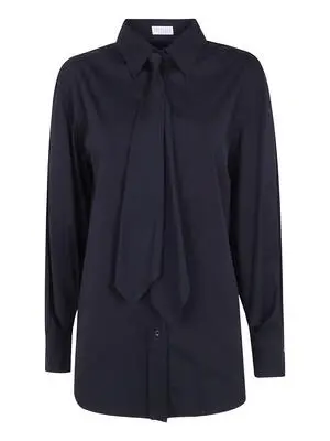 Brunello Cucinelli Shirt Cotton "ribbon Cotton Shirt - Black