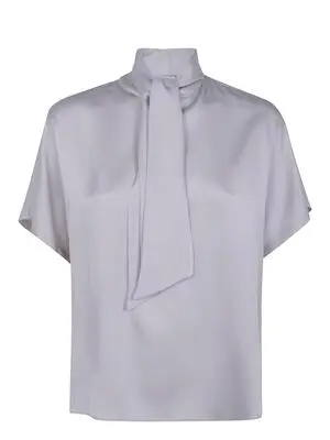 Brunello Cucinelli Shirt Short Sleeves "silky Blouse - Gray