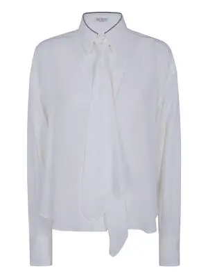 Brunello Cucinelli Shirt Silk "ribbon Silky - Beige