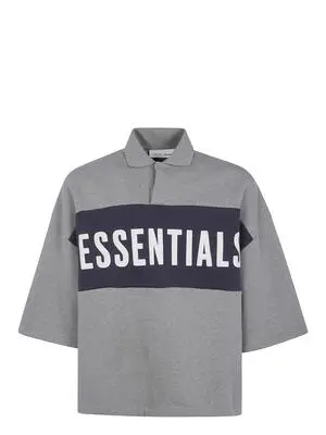 Fear Of God Sweater Panelled Crop Polo - Beige