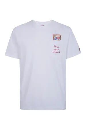 MC2 SAINT BARTH T-shirt Pocket "estathè No Pea - White