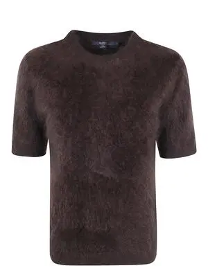 Seventy Sweater Short Sleeves "cashmere Short Sleeves Round Neck - Brown