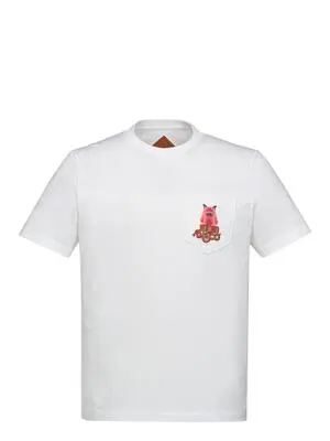 Mcm Mars Dog Pocket T-shirt - White