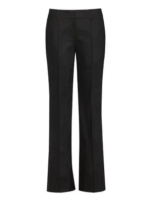 Mcm Lurex Wool Flared Pants - Black
