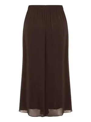City Chic Skyla Elastic Waist Wide Leg Pants - Chocolate